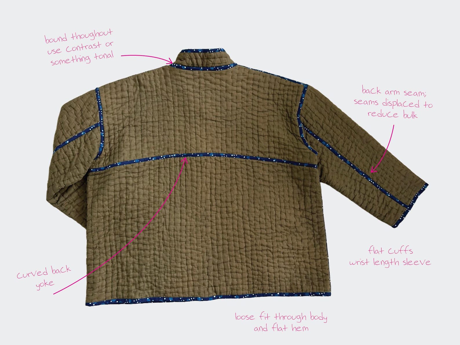Agnes Jacket | Quilted / Unlined / Bound Seams | Relaxed, Oversized ...