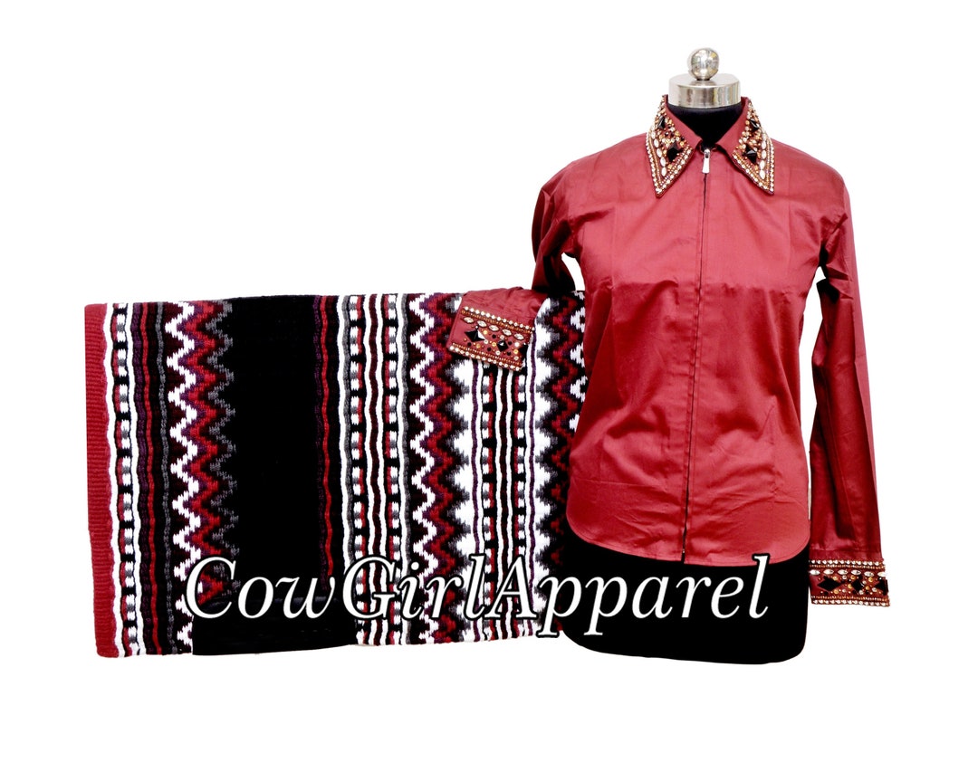 Rodeo Queen Cherry Red Show Shirt & Matching Show Pad - Etsy