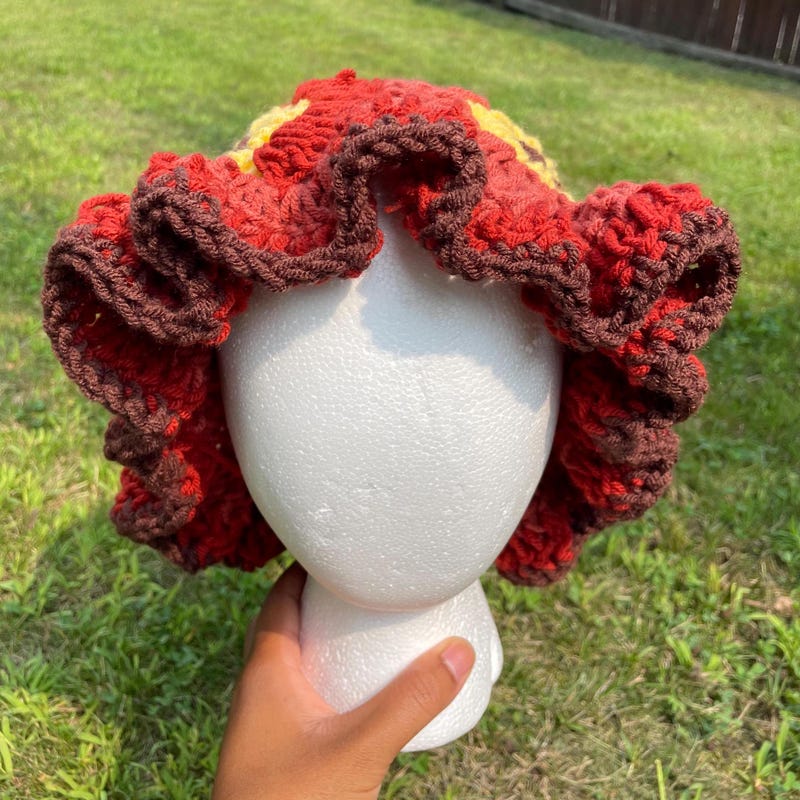 Ruffle Flower Hat - Etsy