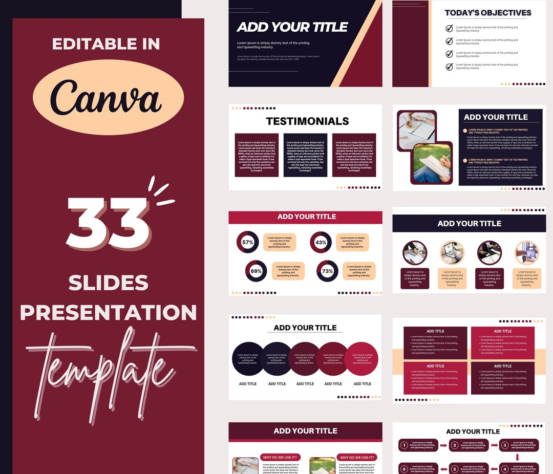 33 Blue Purple Presentation Slides, Professional Business Slides, Minimal Modern Presentation ...