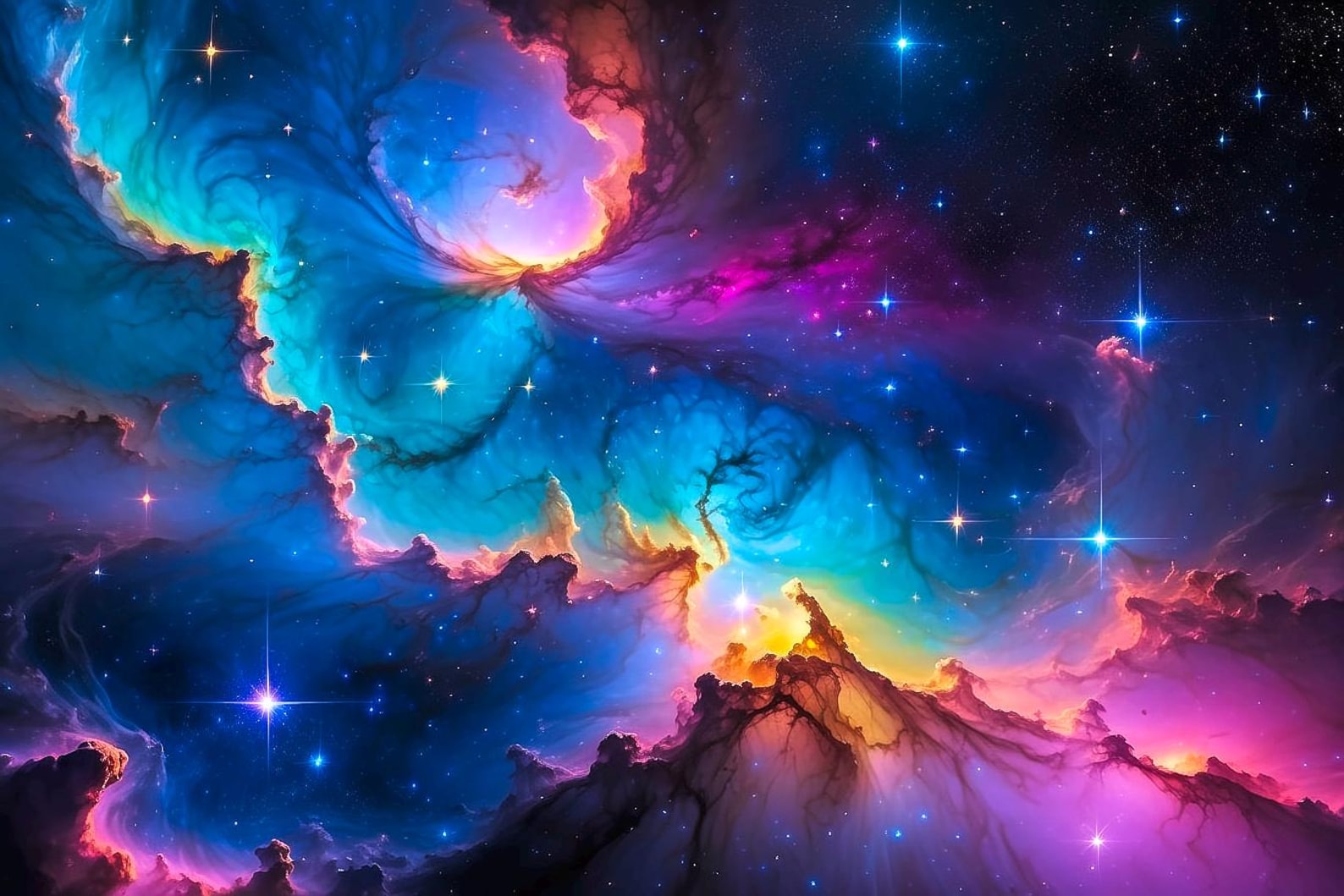 Nebula Galaxy Digital Art | Universe Cosmos Night | Space Wall Art ...