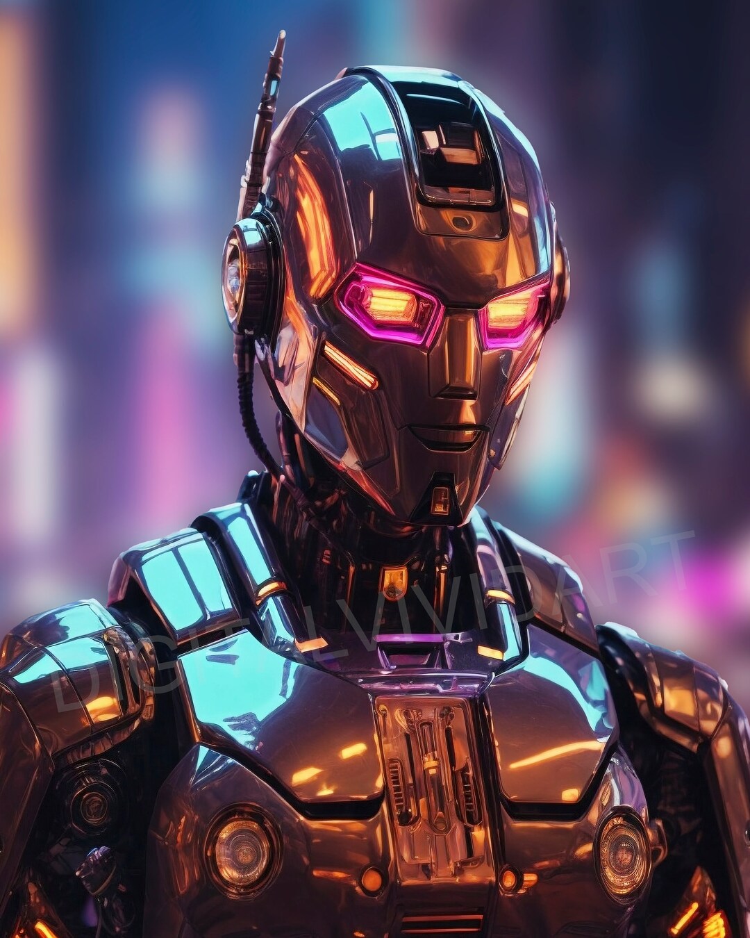 Sci-fi Robot Art | Sci-fi Digital Art | Robot Wall Art | Robot Print ...