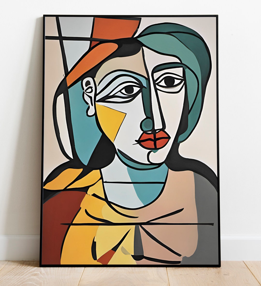 Pablo Picasso Inspired Digital Print Art | Abstract Cubist Wall Art ...