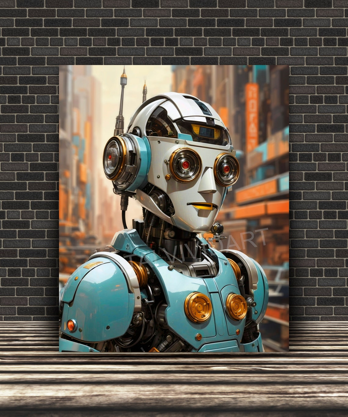Futuristic Robot Digital Art | Robot Print Poster | Robot Wall Art ...