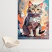 Abstract Expressionism Cat | Digital Art Print | Cat Wall Art ...