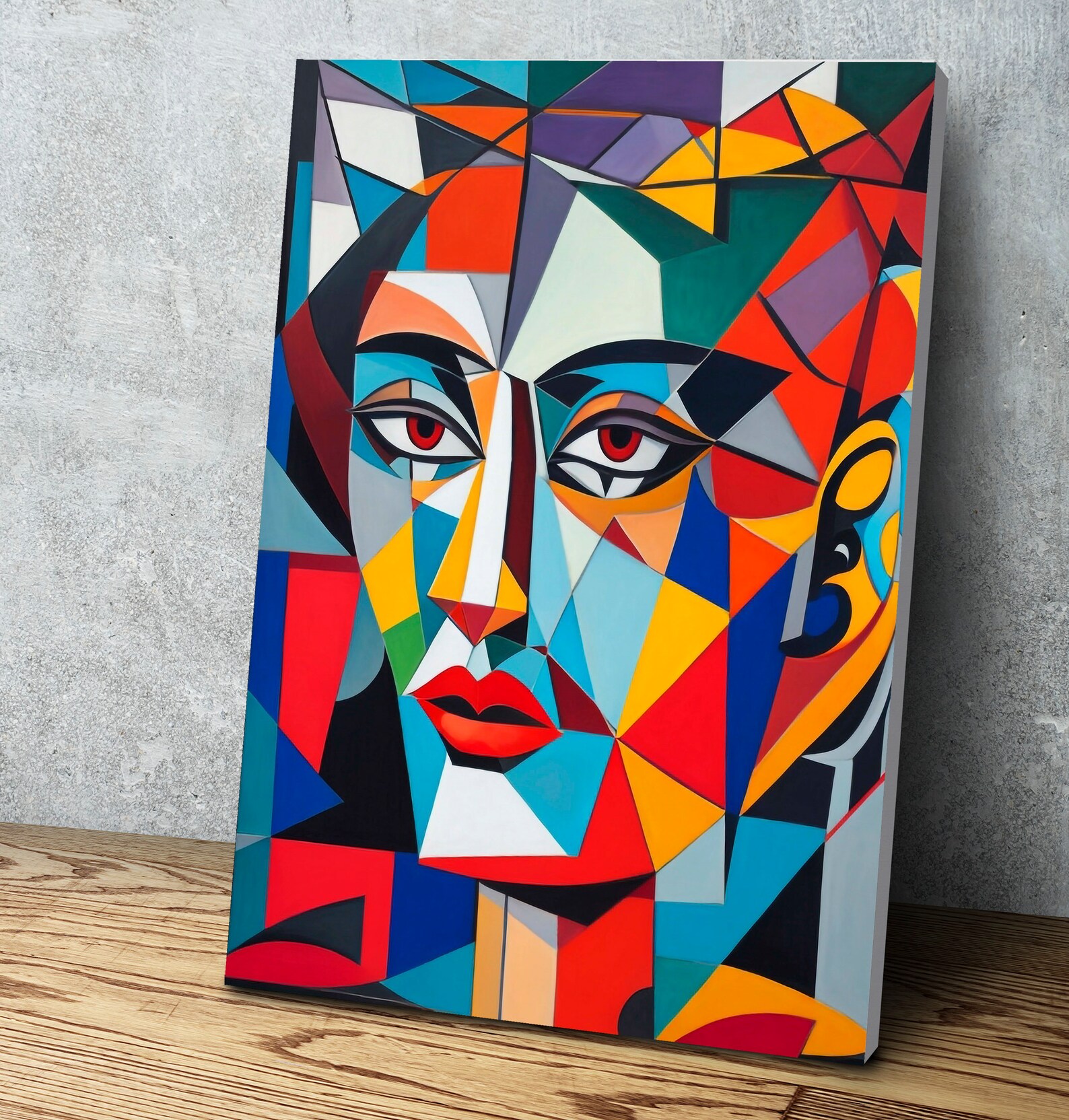 Picasso Style Woman Art | Abstract Woman Digital Print Art | Geometric ...