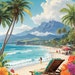 Beach Digital Art Print | Beach Wall Art | Beach Wall Décor | Beach ...