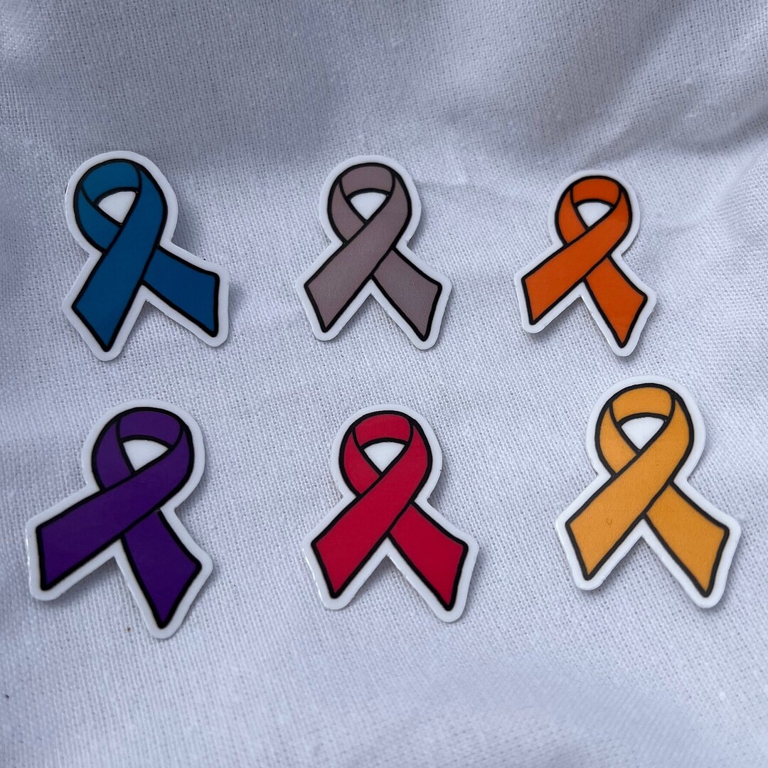Cancer Ribbon Sticker - Etsy
