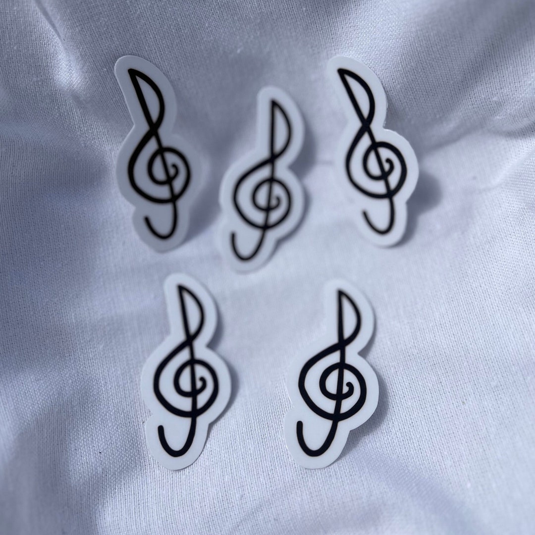 Treble Clef Sticker - Etsy