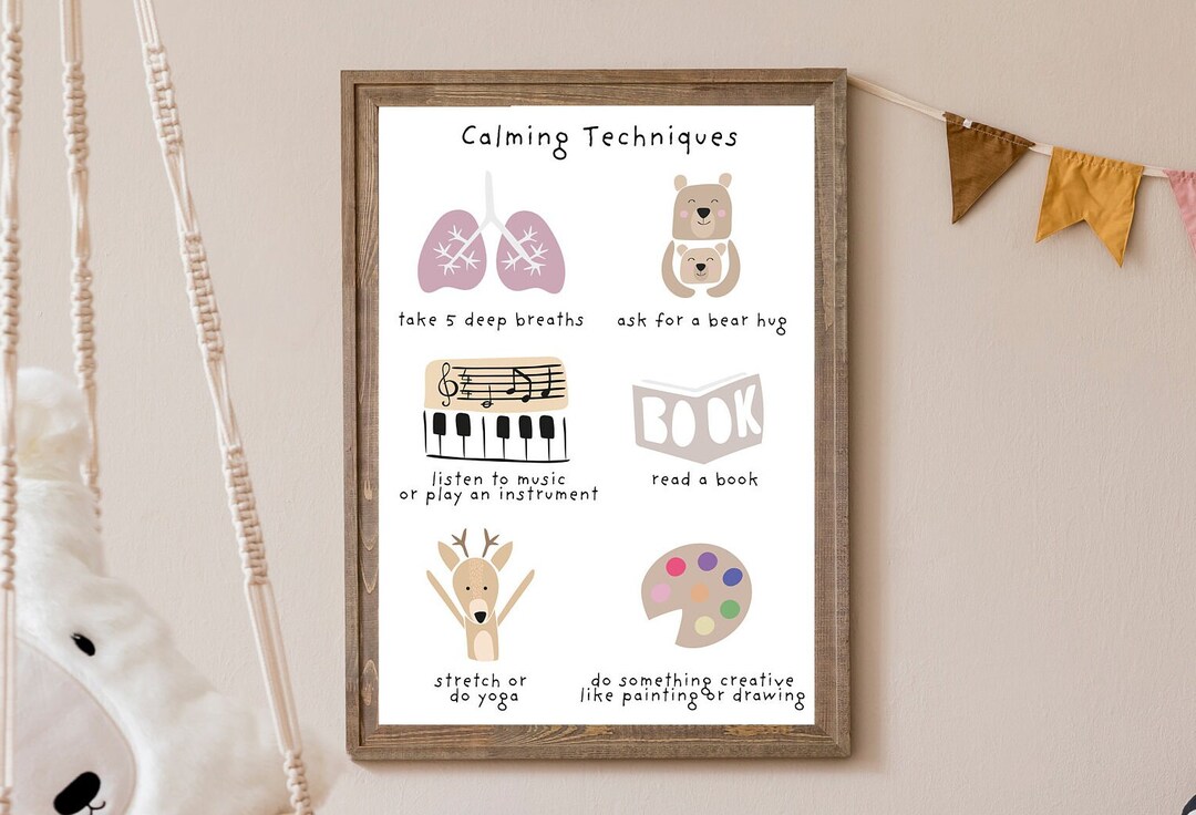 Calming Corner Techniques | Digital Download Art Print | Printable ...