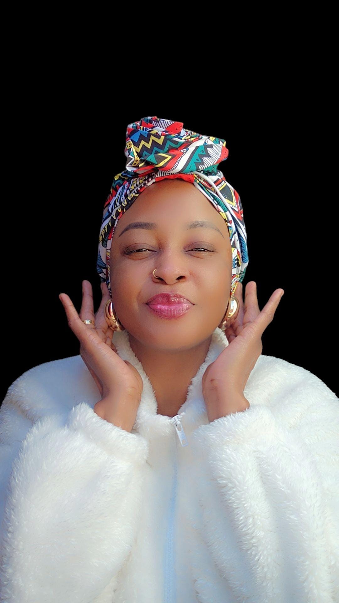 African Print Headwrap, African Head Wrap, African Fabric Accessories ...
