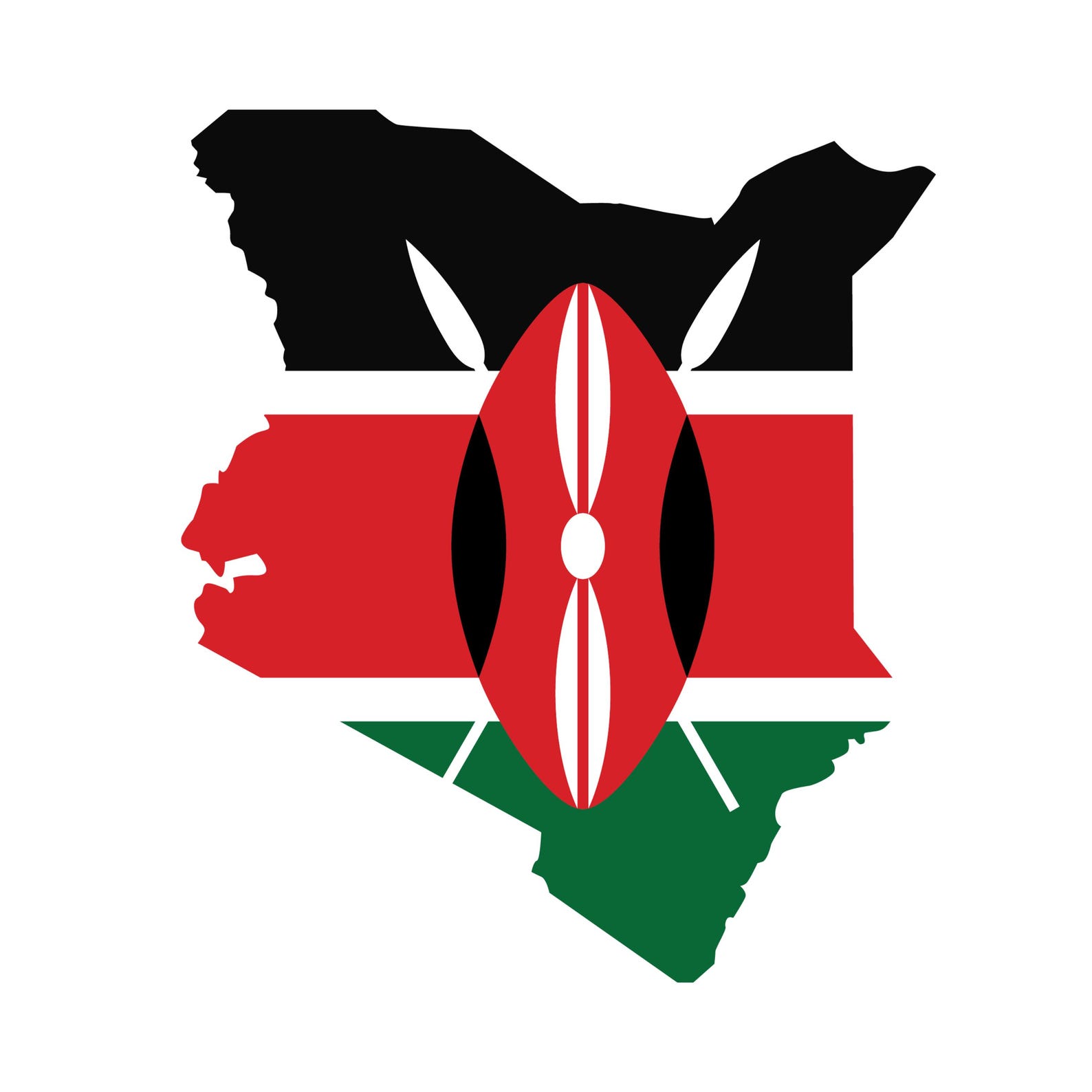 Kenya Flag SVG, PNG Bundle | Layered Kenyan Flag SVG for Cricut ...