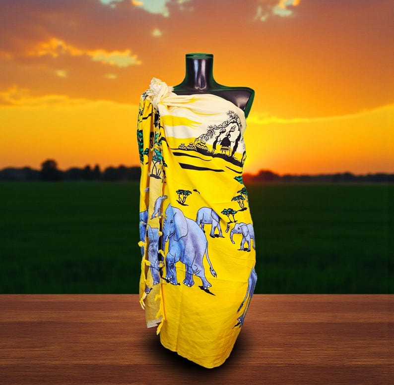 African Ethnic Tribal Kenya Kanga | Leso Beach Wrap I Kanga Wrap ...