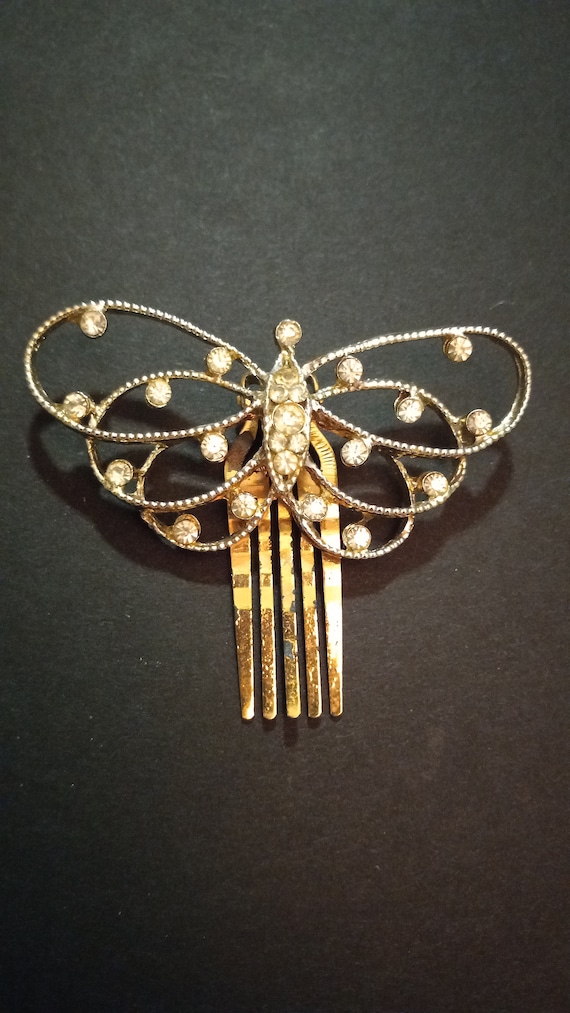 butterfly comb vintage hair - Gem