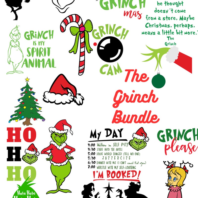 Grinch Faces for Decal - Etsy