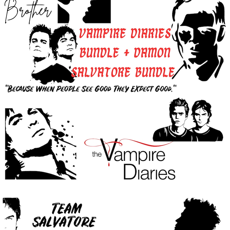 Vampire Diares Svg - Etsy