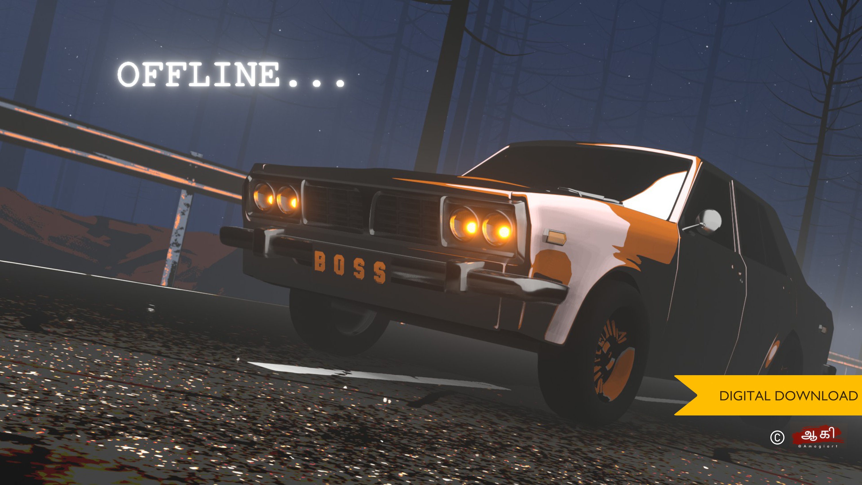 Animated Car Stream Overlay: Cozy Twitch Screens (digital Download) - Etsy