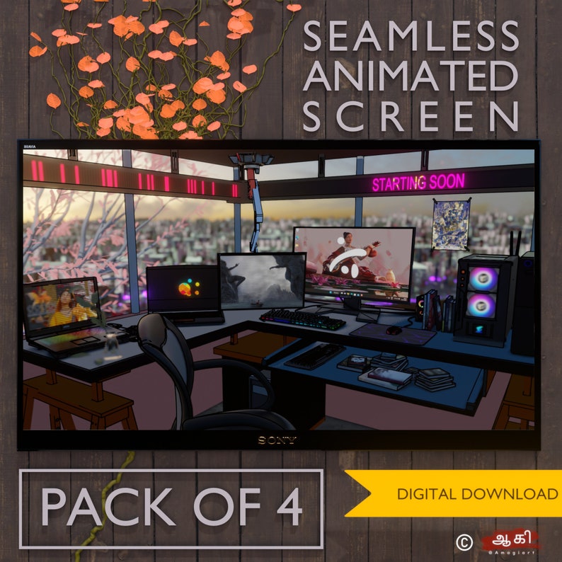 Animated Overlay Aesthetic Overlay Stream Overlay Starting - Etsy