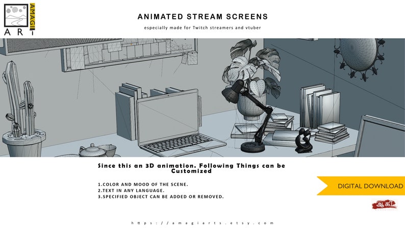 Animated Virtual Background Cozy Stream Overlay Be Right - Etsy