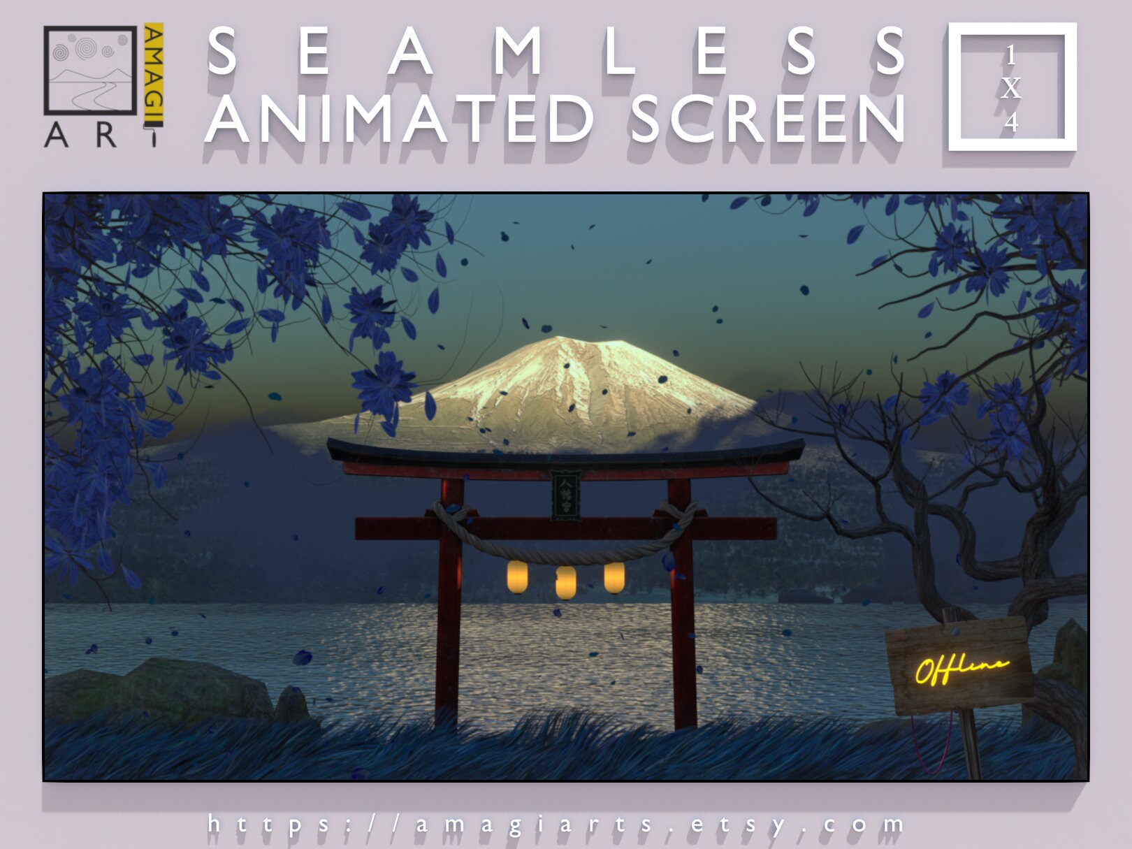 Anime Mount Fuji Shrine Animated Starting Soon Overlay (MP4) - Etsy