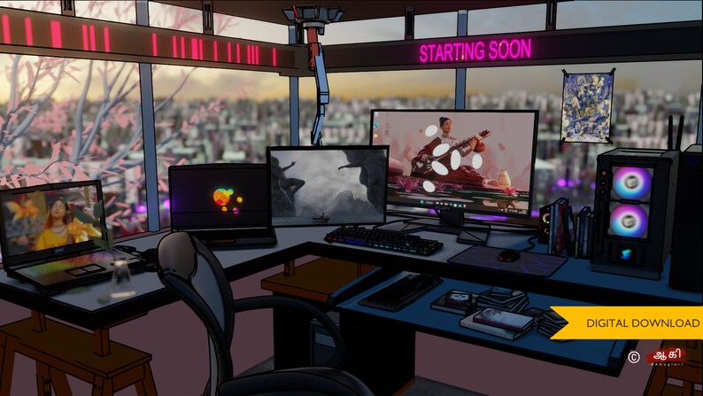 Animated Overlay Aesthetic Overlay Stream Overlay Starting - Etsy