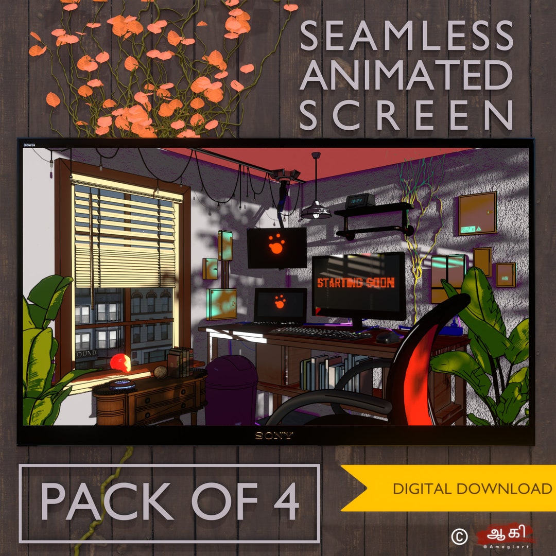 Cozy Stream Overlay Animated Overlay Twitch Overlay Twitch - Etsy