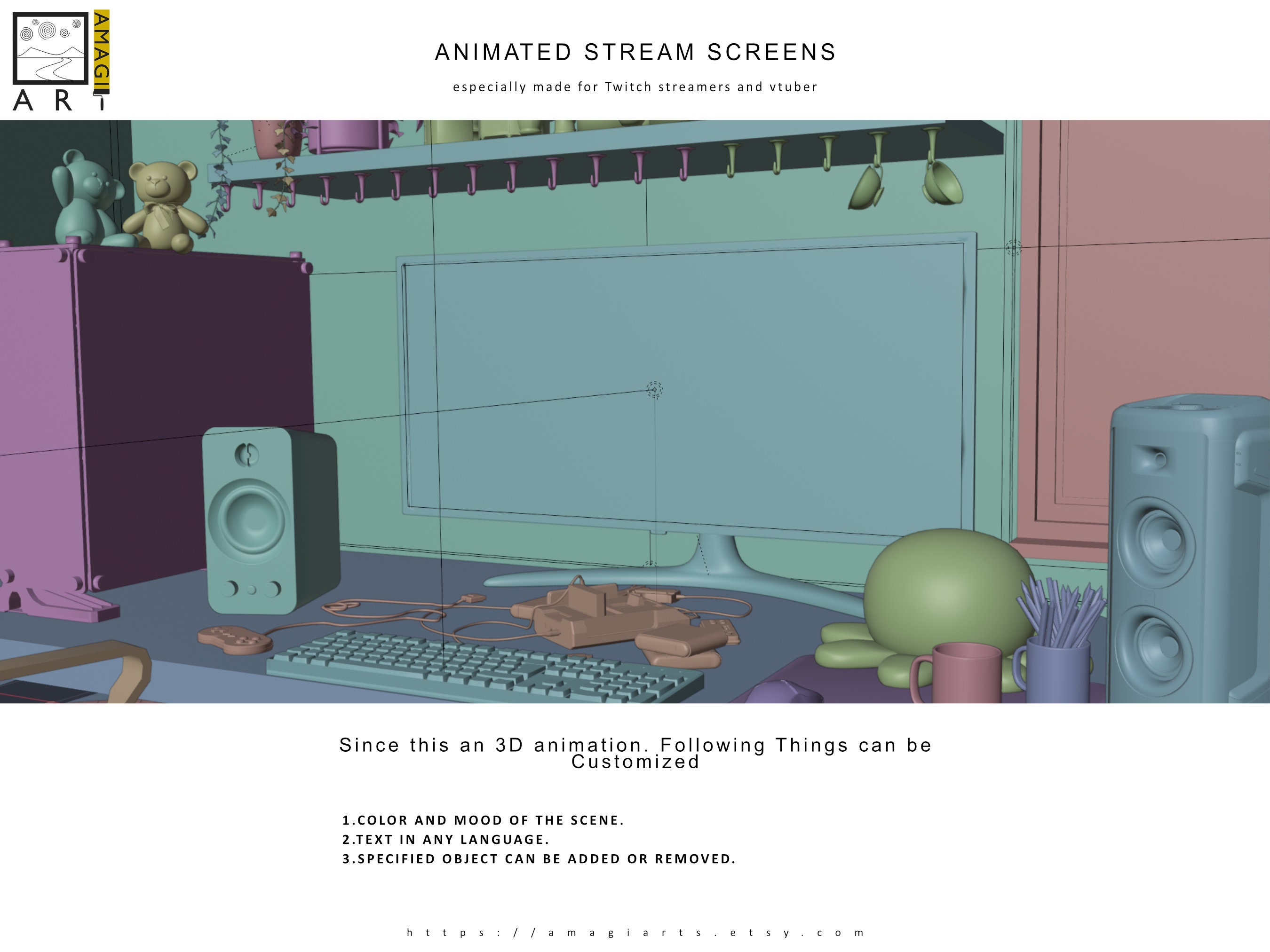 Cozy Room Animated Stream Background: Ultrawide Virtual Overlay - Etsy