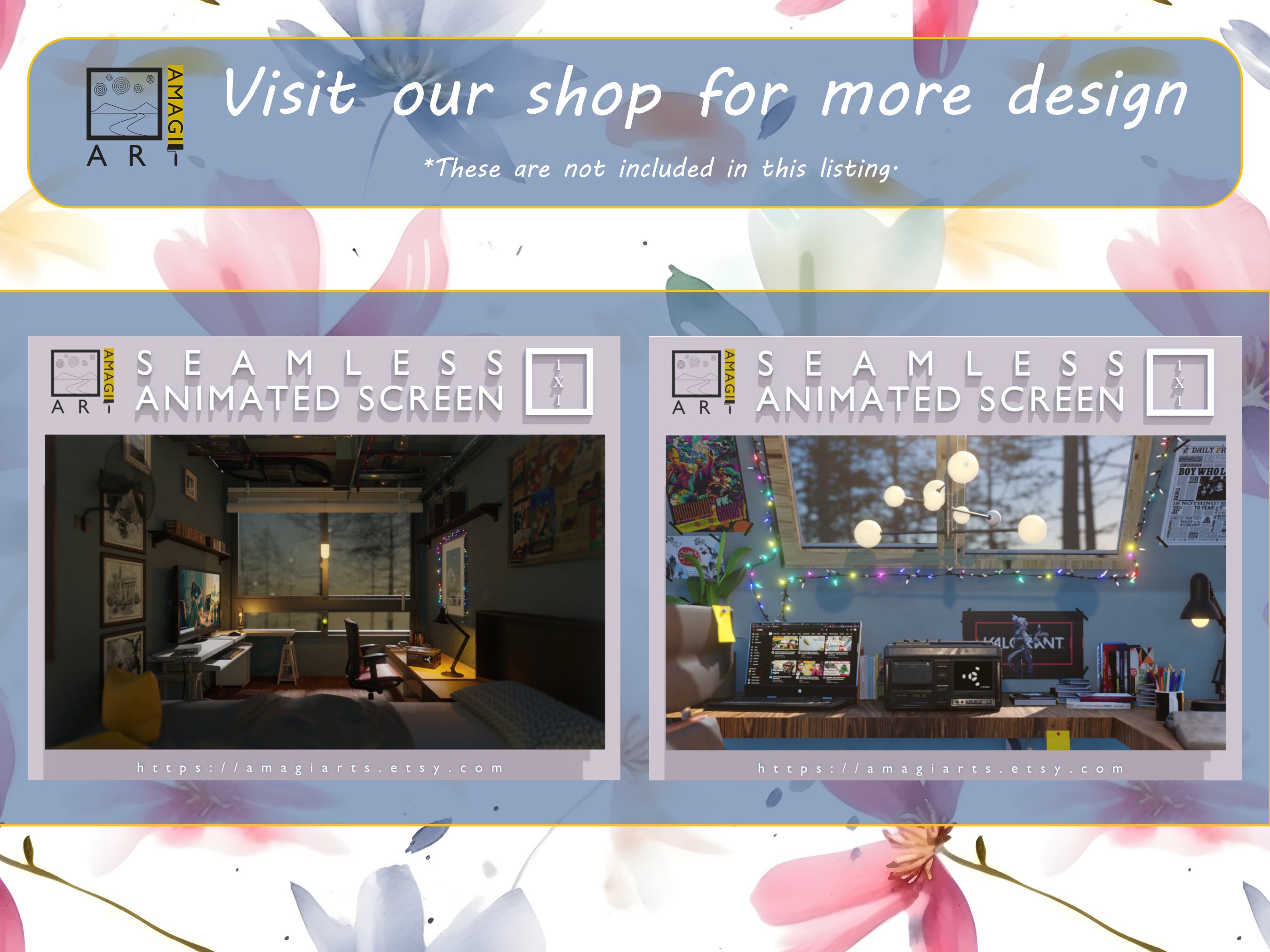 Cozy Animated Overlays and Backgrounds OBS Overlays, Stream & Twitch ...