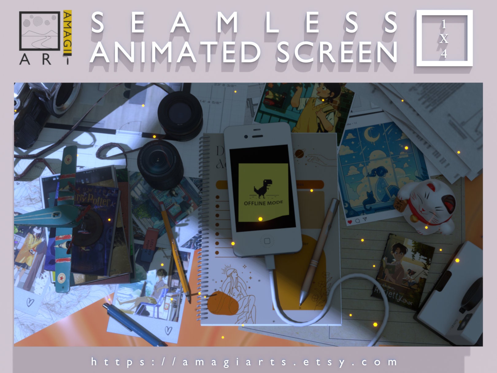 Cozy Stream Magic: Animated Background and Overlay Bundle for Twitch ...