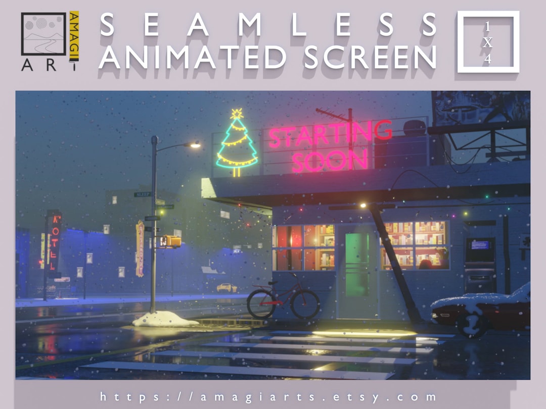 Cozy Christmas Stream Overlay: Animated Twitch Screens (digital ...