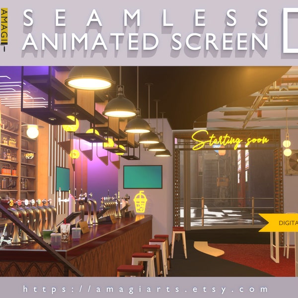 Animated Background Cafe - Etsy