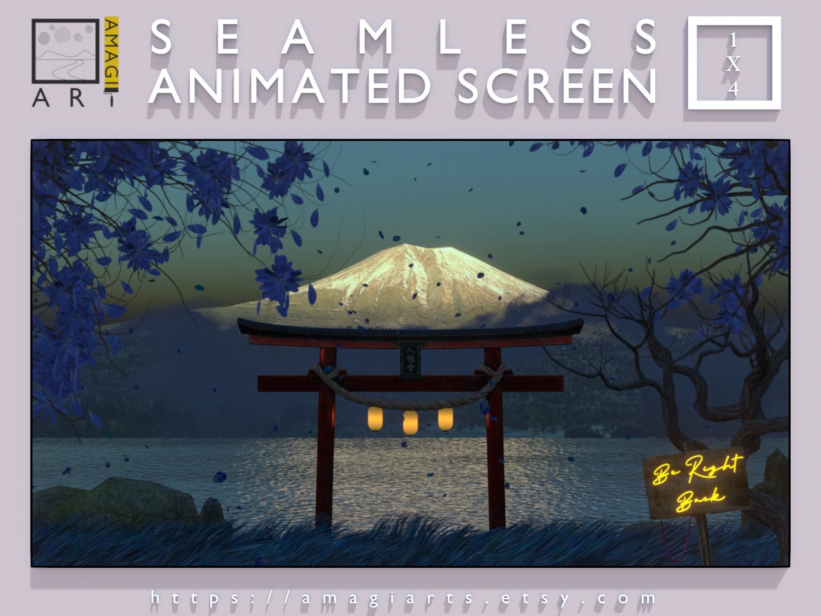Anime Mount Fuji Shrine Animated Starting Soon Overlay (MP4) - Etsy