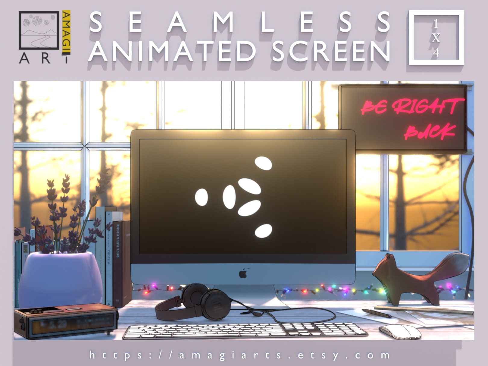 Cozy Animated Starting Soon Screen: Twitch Vtuber Overlay (digital Download) - Etsy
