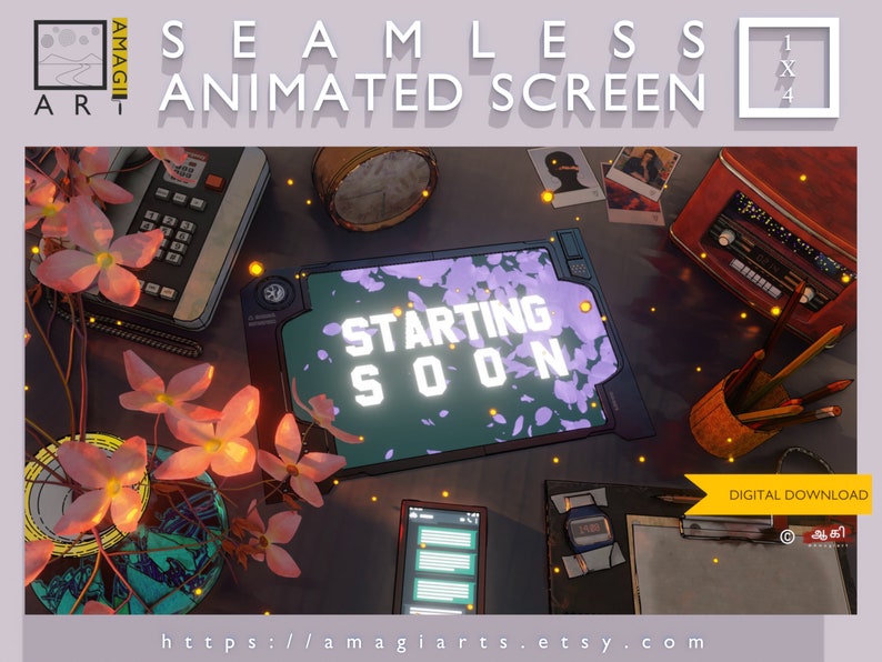 Buy Animated Stream Overlay Starting Soon Screen Twitch Scenes Online ...