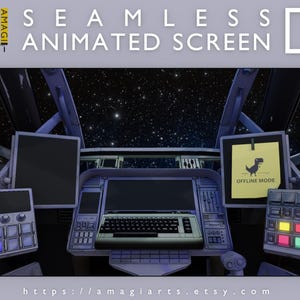 Animated Spaceship Cockpit Twitch Overlay: Night Stream Starting Soon ...