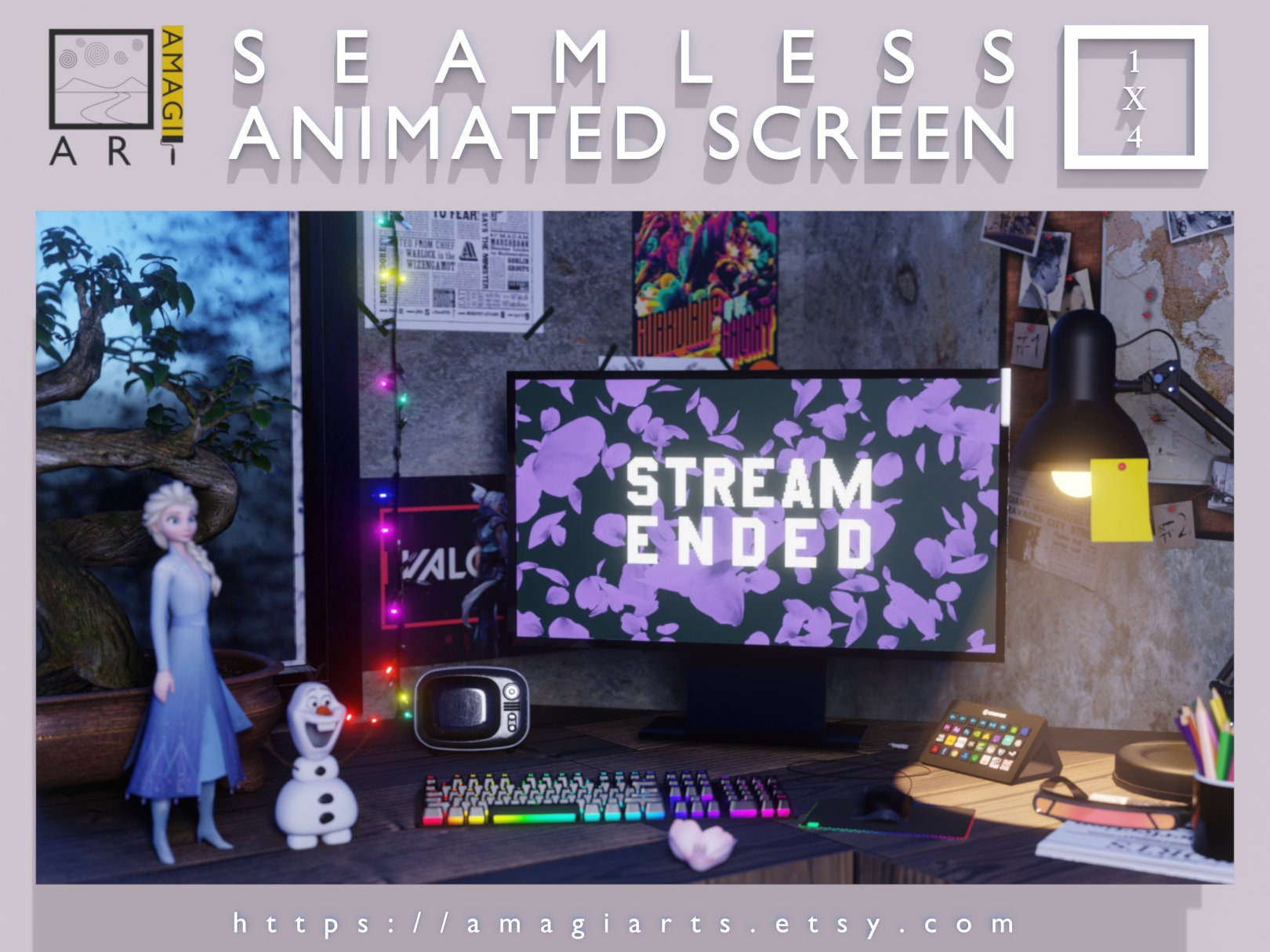 Cozy Animated 'starting Soon' Twitch Screen: Messy Room (instant ...