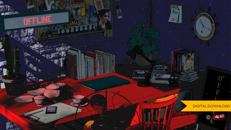 Animated Virtual Background Cozy Stream Overlay Be Right - Etsy