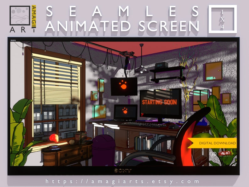 Cozy Stream Overlay, Animated Overlay, Twitch Overlay, Twitch Starting ...