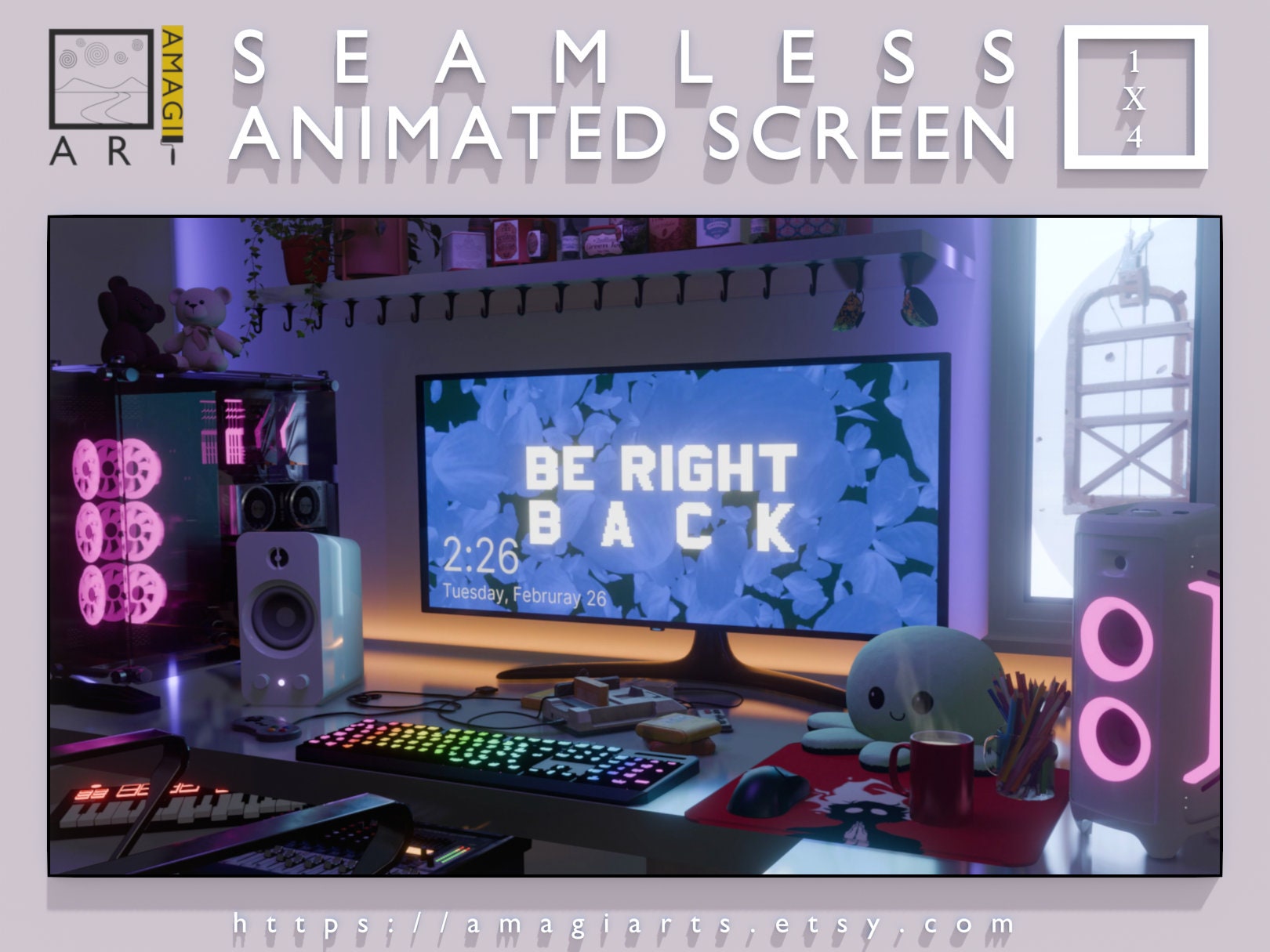 Cozy Room Animated Background Ultrawide Screen, Virtual Background, Obs Overlay, Streamer ...