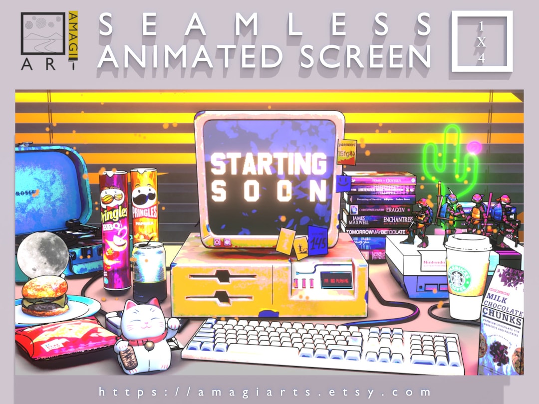 Cozy Lofi Stream Package: Twitch Overlays, Starting Soon Screen, Stream ...