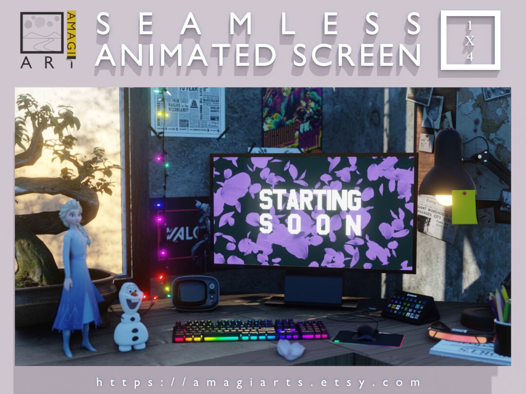 Cozy Animated 'starting Soon' Twitch Screen: Messy Room (instant ...