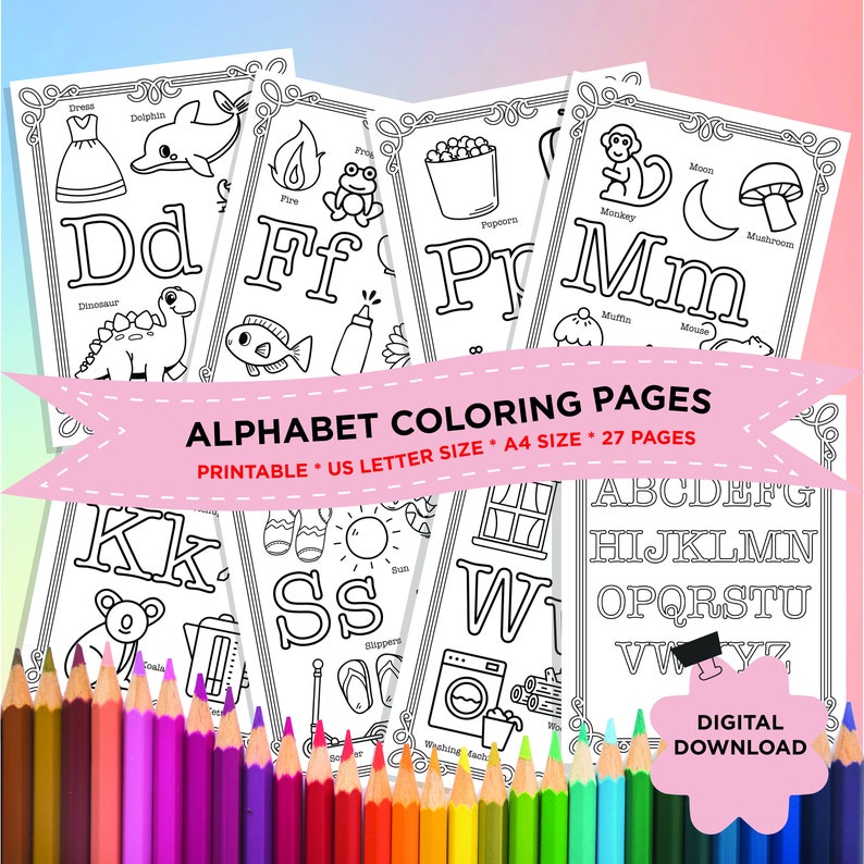 Alphabet Coloring Pages, Preschool Coloring Pages, Preschool Activity ...