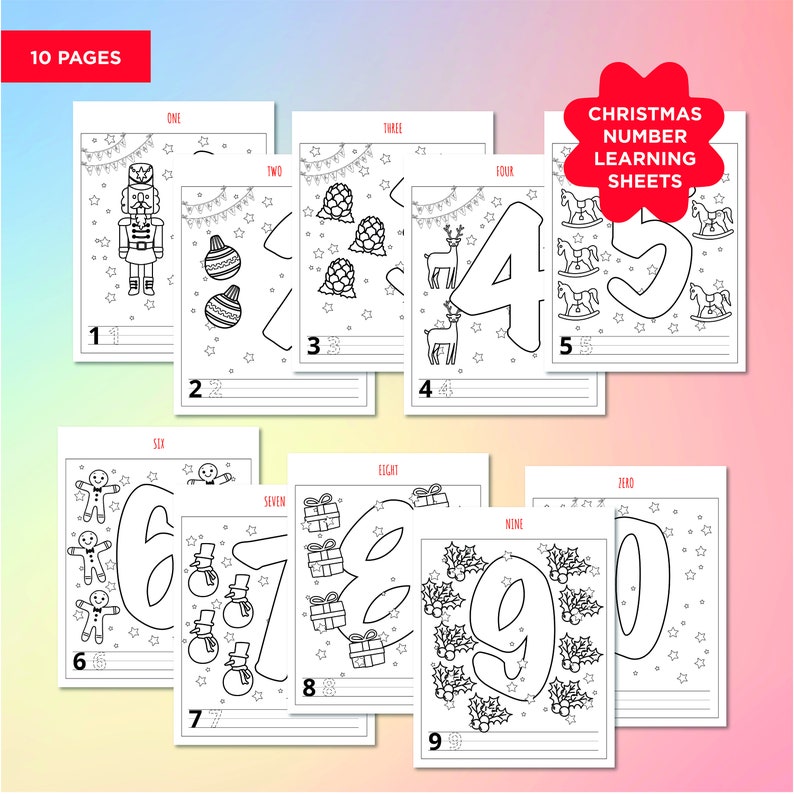 50 Printable Christmas Activity Sheets, Christmas Preschool Activity ...