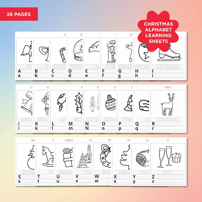 50 Printable Christmas Activity Sheets, Christmas Preschool Activity ...