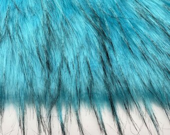 Turquoise Faux Fur Jacket - Etsy