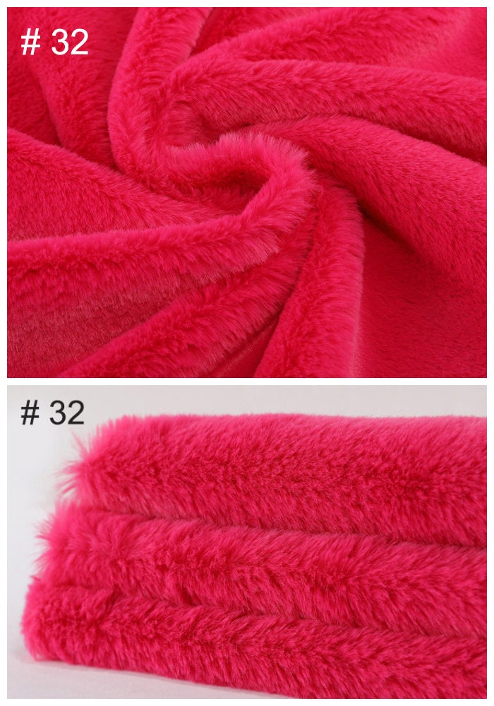 Rabbit Soft Faux Fur Solid Fabric, Plush Fabric Fursuit Fur Blanket ...