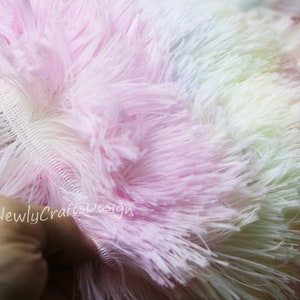 Rainbow Minky Fur Fabric Furry Shaggy Faux Craft Fur,upholstery Soft ...