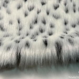 Jacquard Faux Fur Fabric,fluffy Spotted Husky Printed Long Pile Plush ...