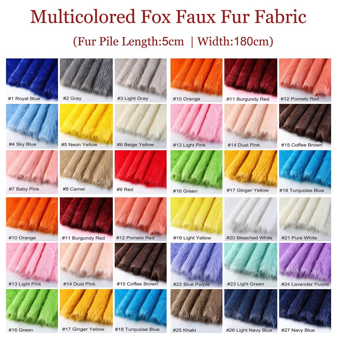 Multicolored Faux Fox Fur,high Density Fluffy Fur for Fursuit Paws ...