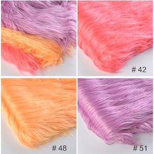 Multicolored Faux Fur Fabric,super Long Pile Shaggy Furs,luxury Doll ...